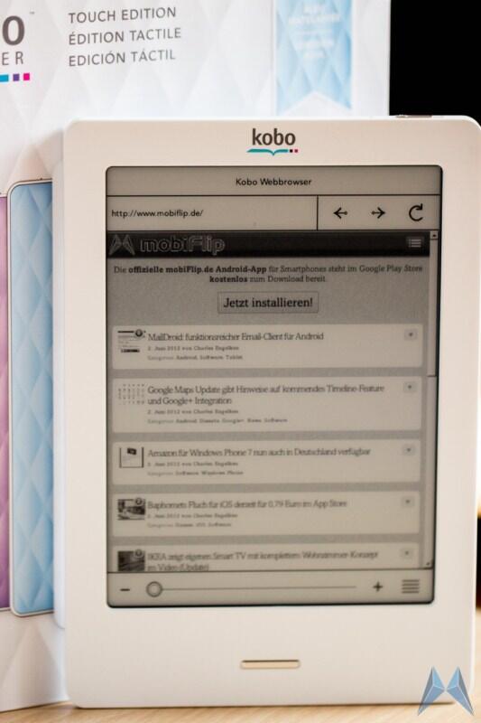 Kobo touch E-Book-Reader im Test