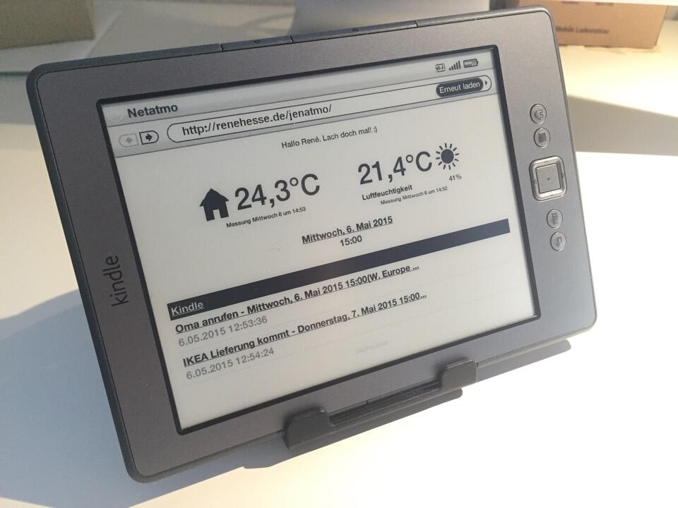 Amazon Kindle: E-Ink-Screen in ein Informationsdisplay verwandeln