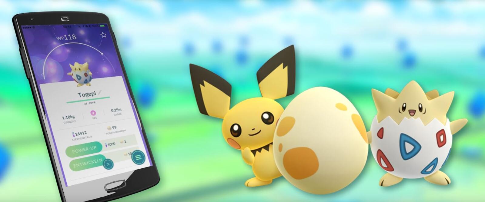 Pokémon GO: Togepi, Pichu und weitere Pokémon ab sofort ausbrütbar