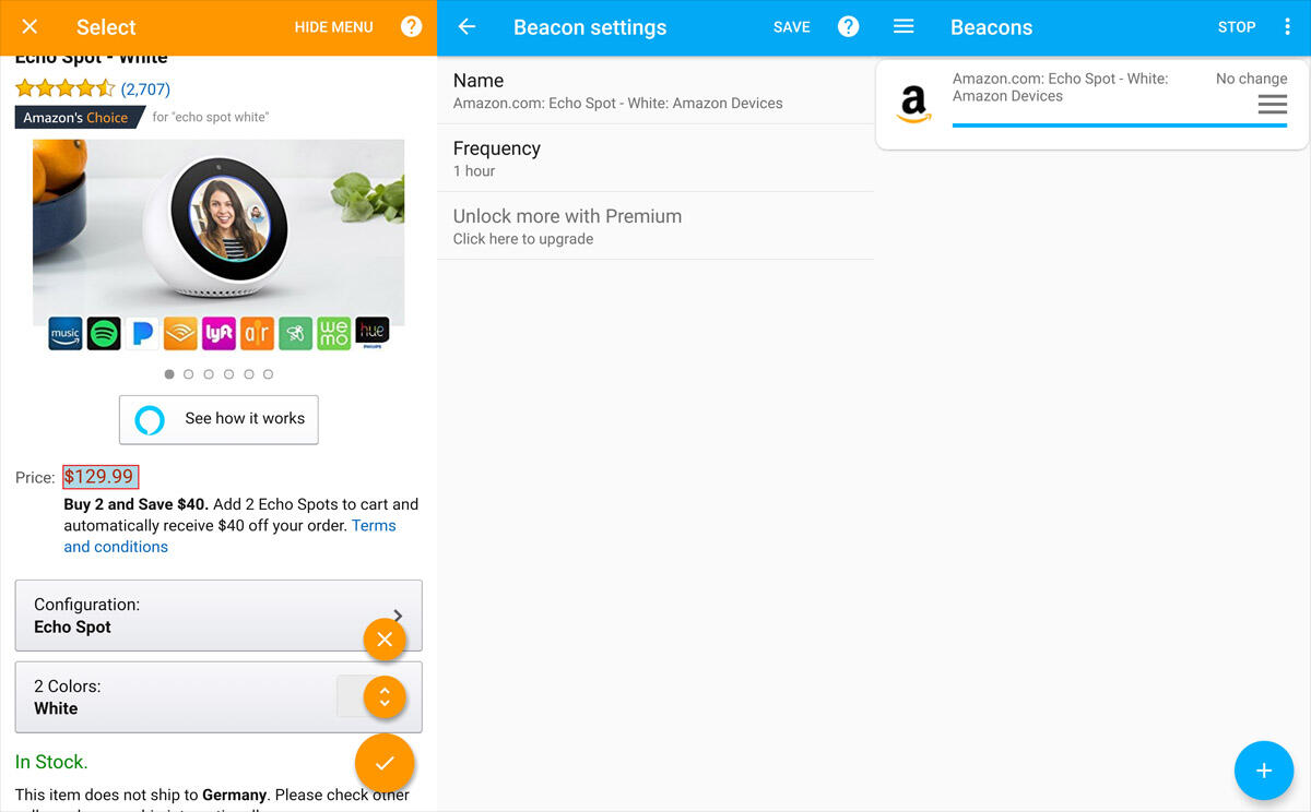 WebBeacon überwacht Webseiten auf Änderungen
