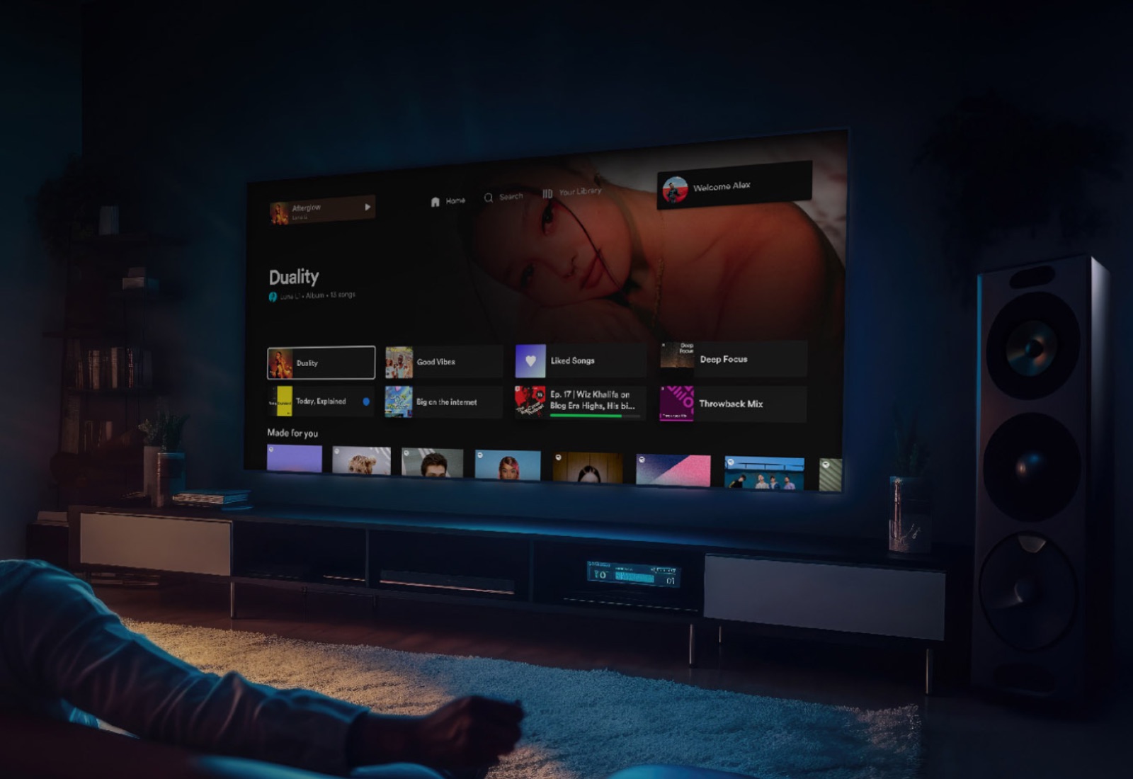 Spotify startet neu auf großen Bildschirmen durch